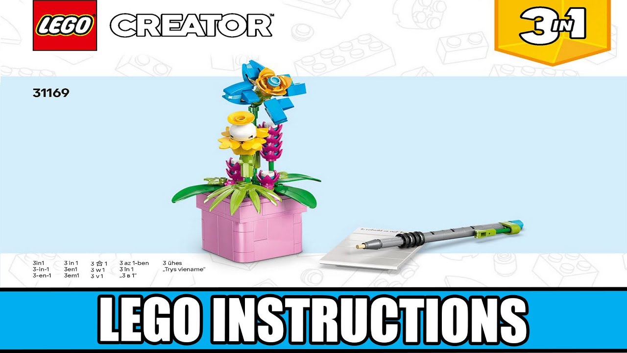 LEGO Instructions - Creator - 31169 - Typewriter with Flowers - 3 in 1 ...