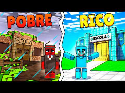 Escola de Terra vs Escola de Diamante no Minecraft!