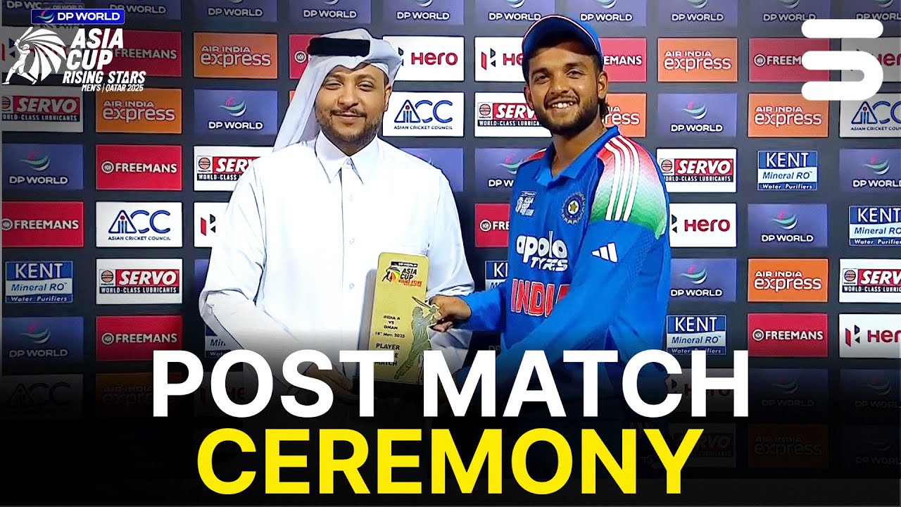 Post Match Ceremony | India A vs Oman | Match 10 | DP World Asia Cup ...