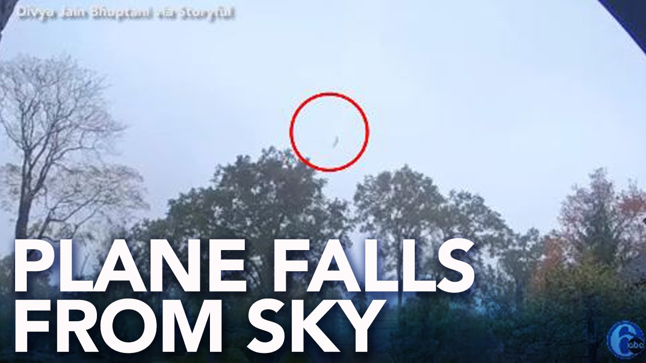 Security camera captures moment plane falls from sky in New Jersey ...