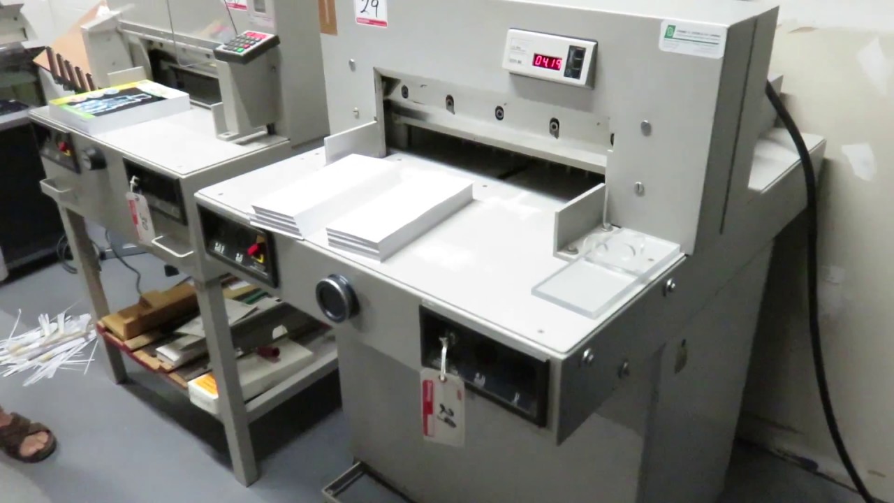 TRIUMPH MODEL 5221-90 (21"W MAX CUT) PROGRAMMABLE PAPER GUILLOTINE FOR ...