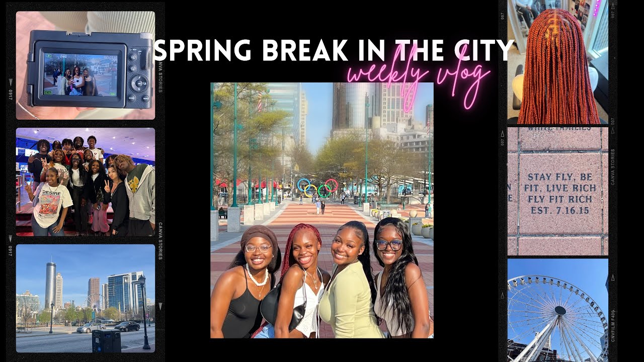 vlog 009: Spring break in Atlanta (braiding, bowling, basketball etc ...