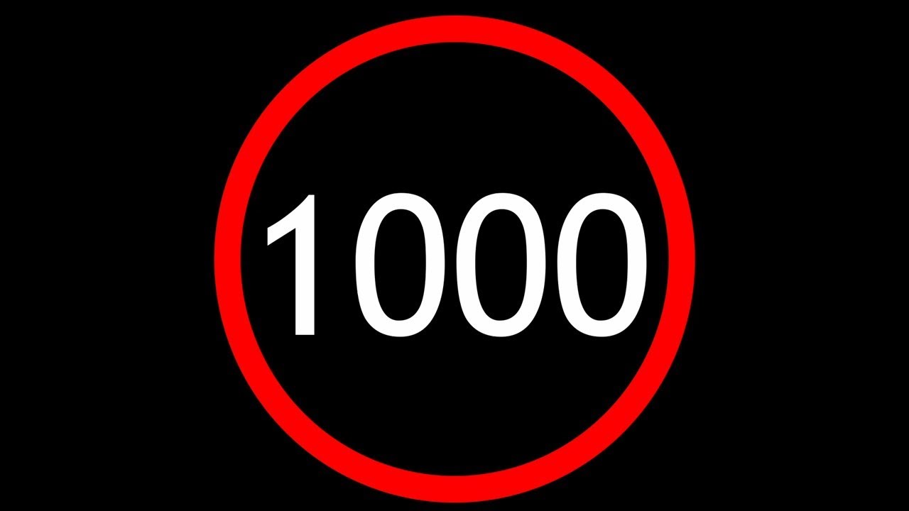 1000 second countdown | timer - YouTube