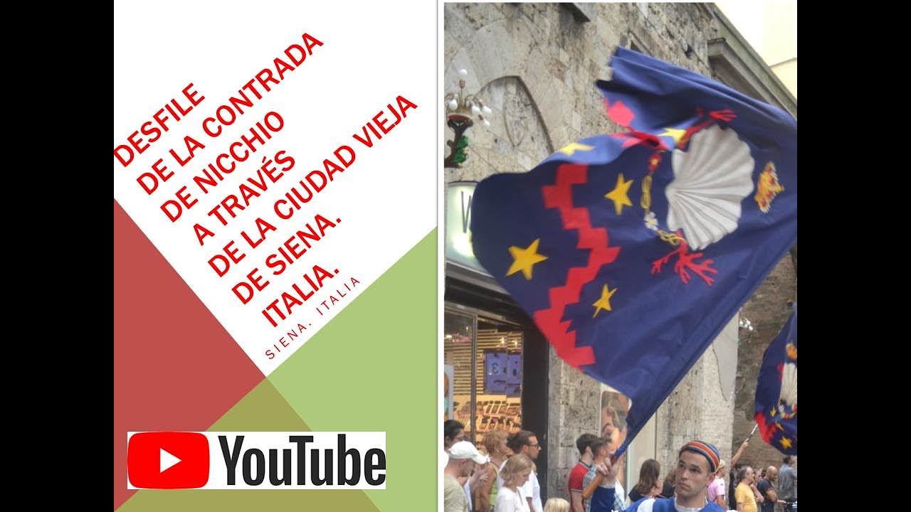 DESFILE DE LA CONTRADA DE NICCHIO A TRAVÉS DE LA CIUDAD VIEJA DE SIENA ...