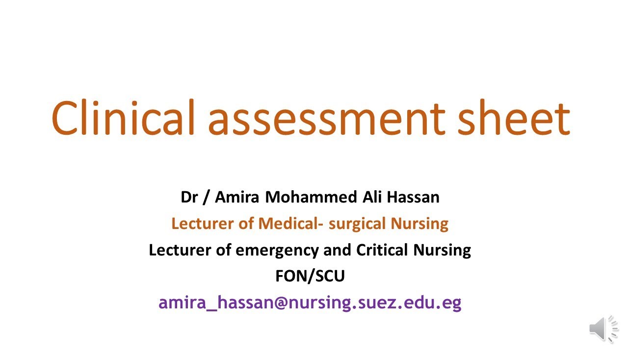 Clinical assessment sheets - YouTube