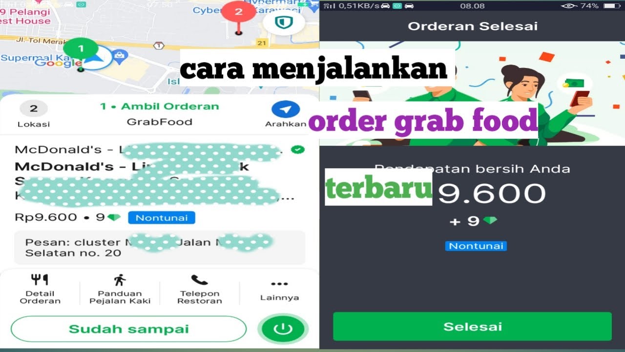 cara menerima dan menjalankan orderan grabfood terbaru 2022 untuk ...
