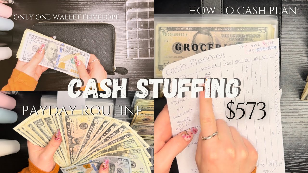 Preparing my wallet and binders with cash for the week - YouTube