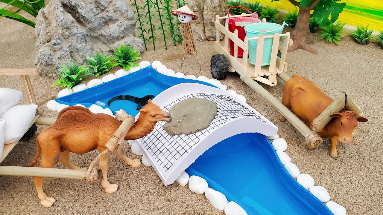 DIY how to make Concrete Bridge for Farm Animal - Caltle Farm - Barn ...