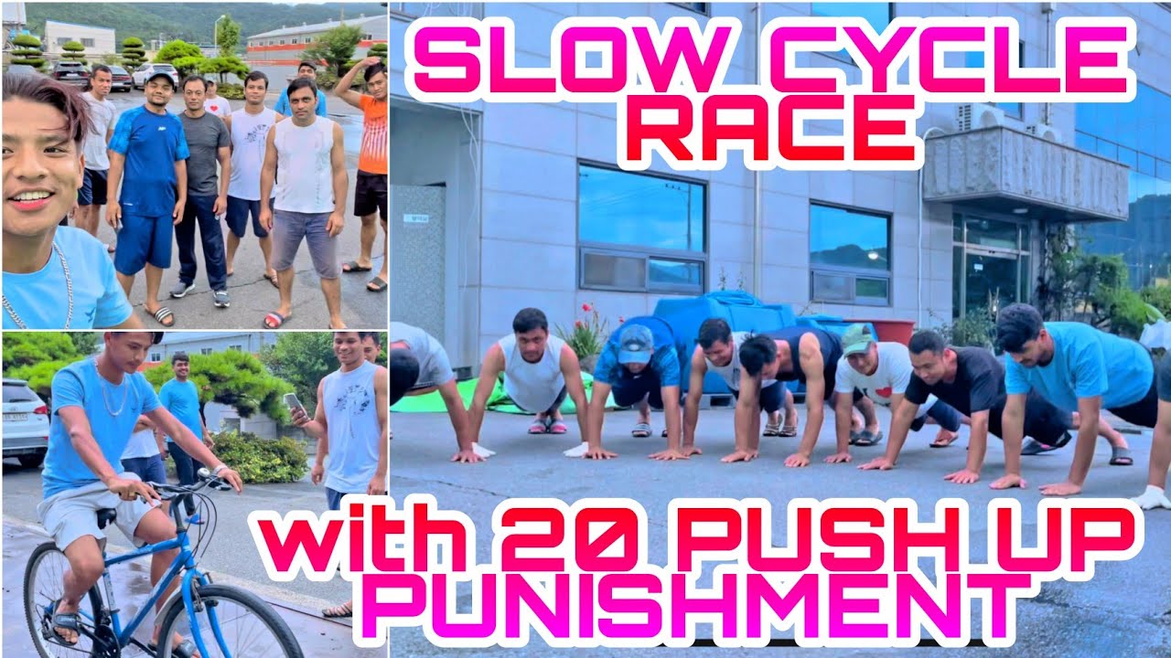 SLOW CYCLE RACE CHALLENGE♥️ || 20 TIME PUSH-UP PUNISHMENT🤣 || नेपाली ...