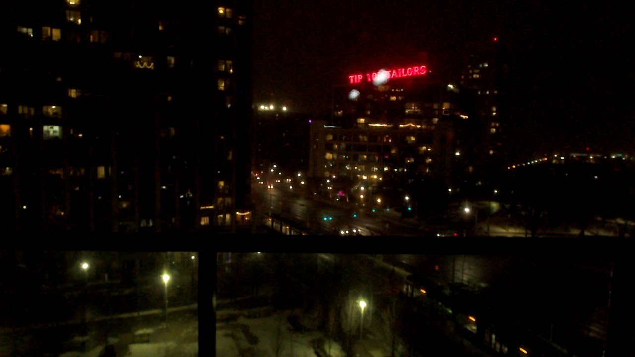 Toronto Heavy Snow Winter Storm From My Balcony | Night Live From ...