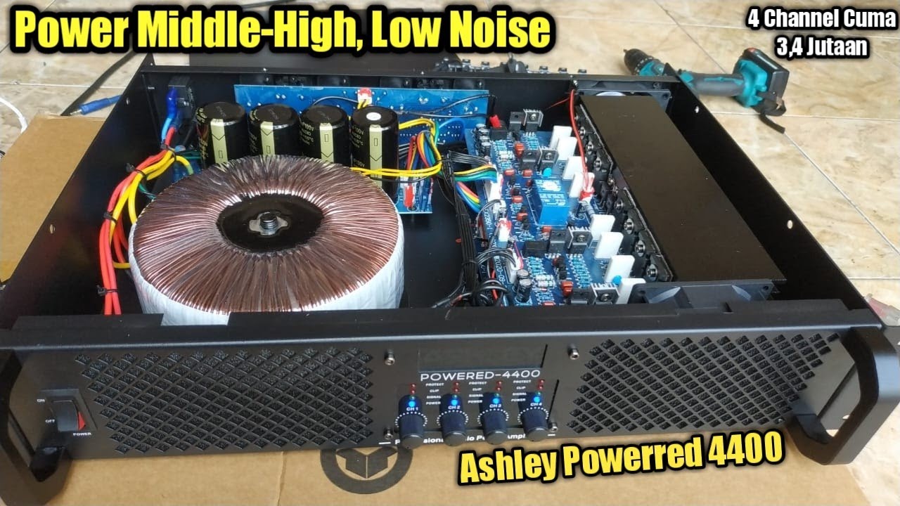POWER 4 CHANNEL TRAVO 3 JUTAAN - ASHLEY POWERED 4400 || Kelas AB Cocok ...