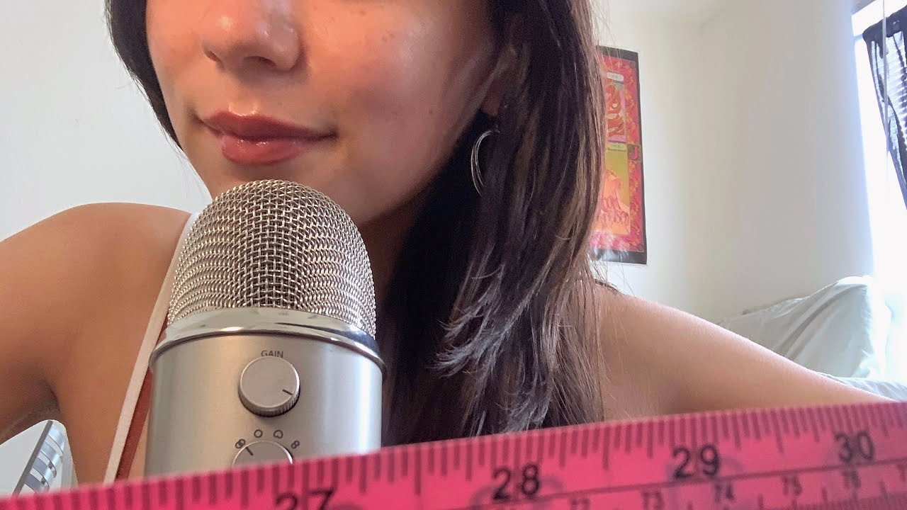 ASMR measuring your face personal attention (& writing sounds) - YouTube