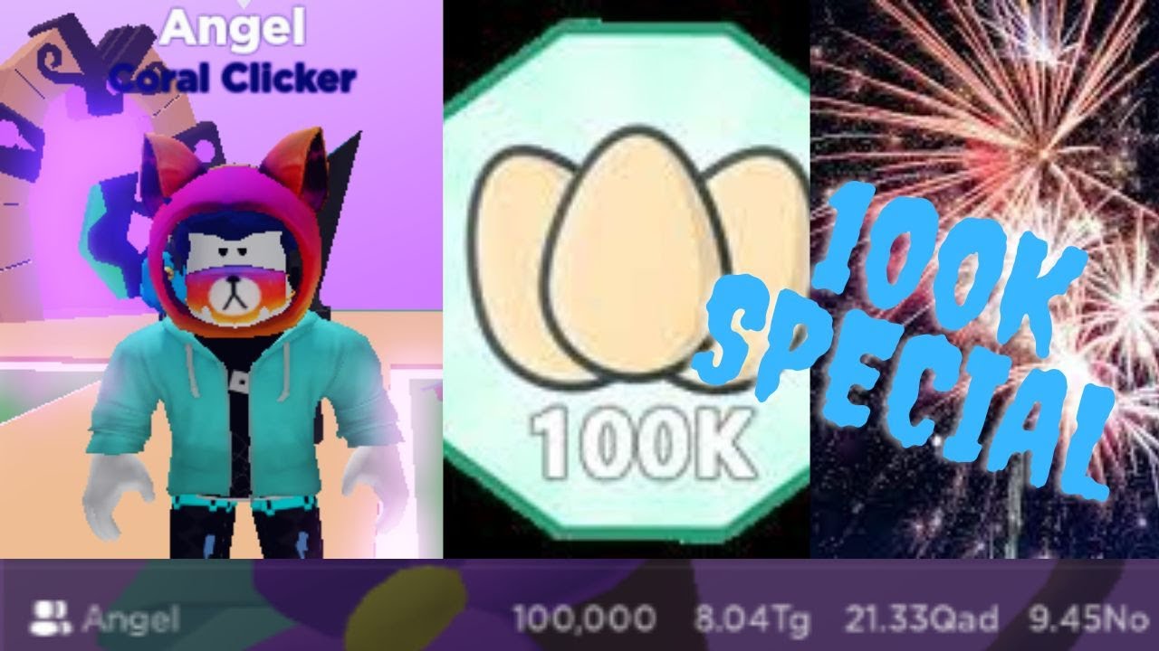Angel my Friend Hits 100K eggs on Clicker Simulator 📸CAUGHT on CAMERA ...