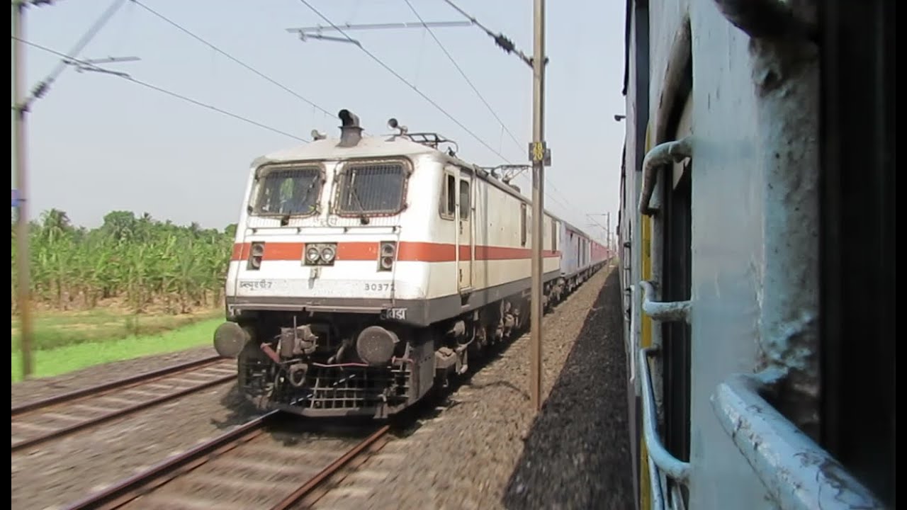 Paralle Race || WAP 7 Howrah Rajdhani vs WAP 7 Coalfield | My 100th ...