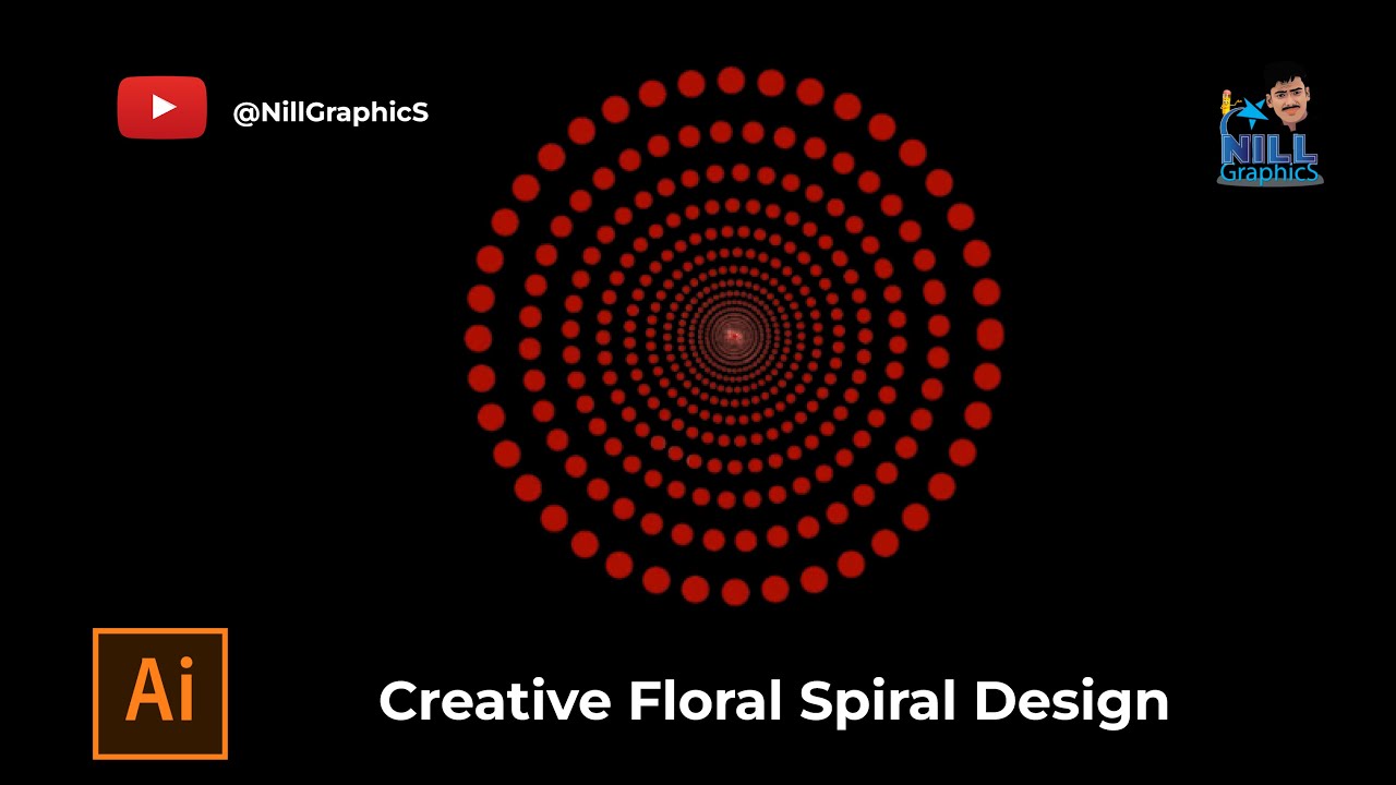 How to Create Beautiful Spiral/ Pattern Design using Adobe Illustrator ...