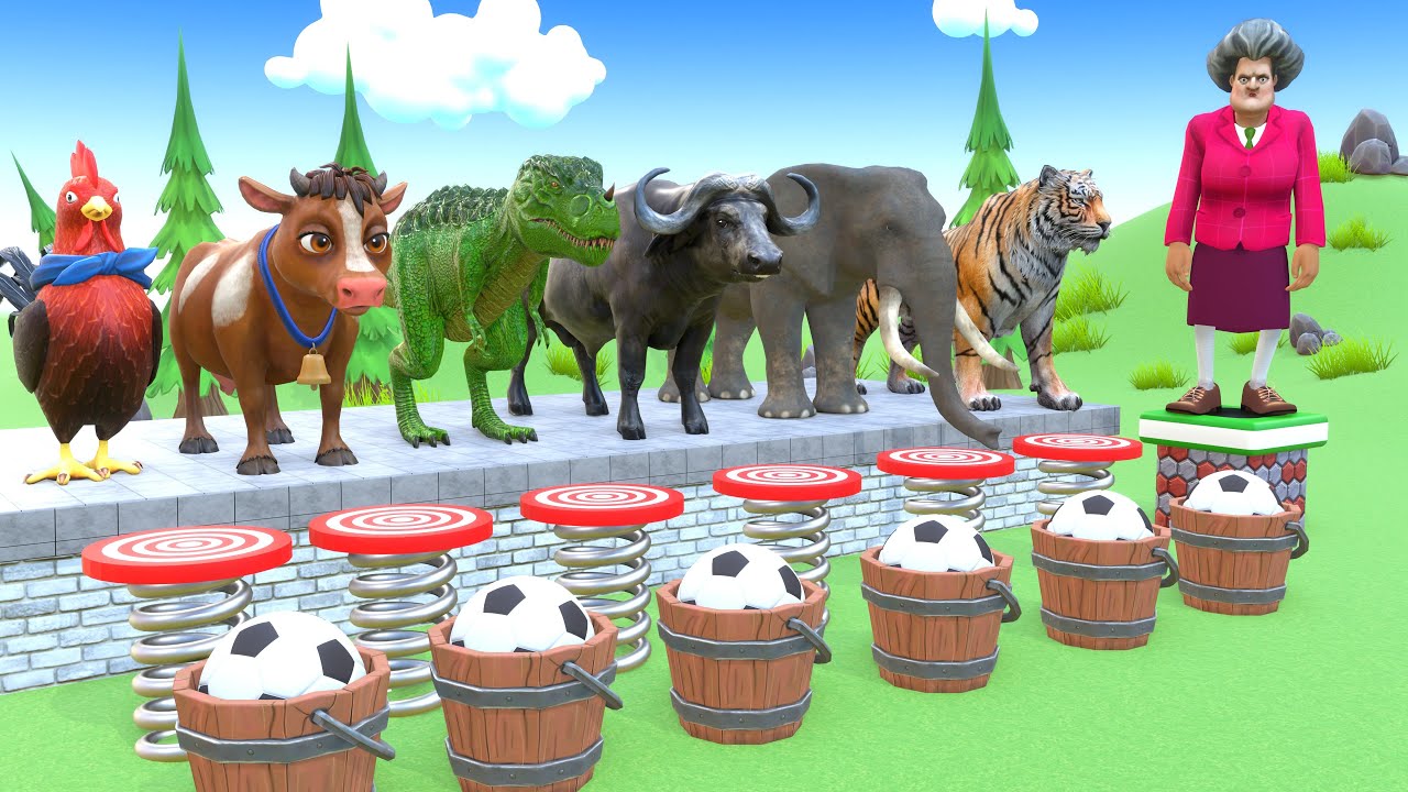 5 Giant Duck Cartoon,Tiger,Cow,Zebra,Kangaroo,Dog,Cat Wild Animals ...