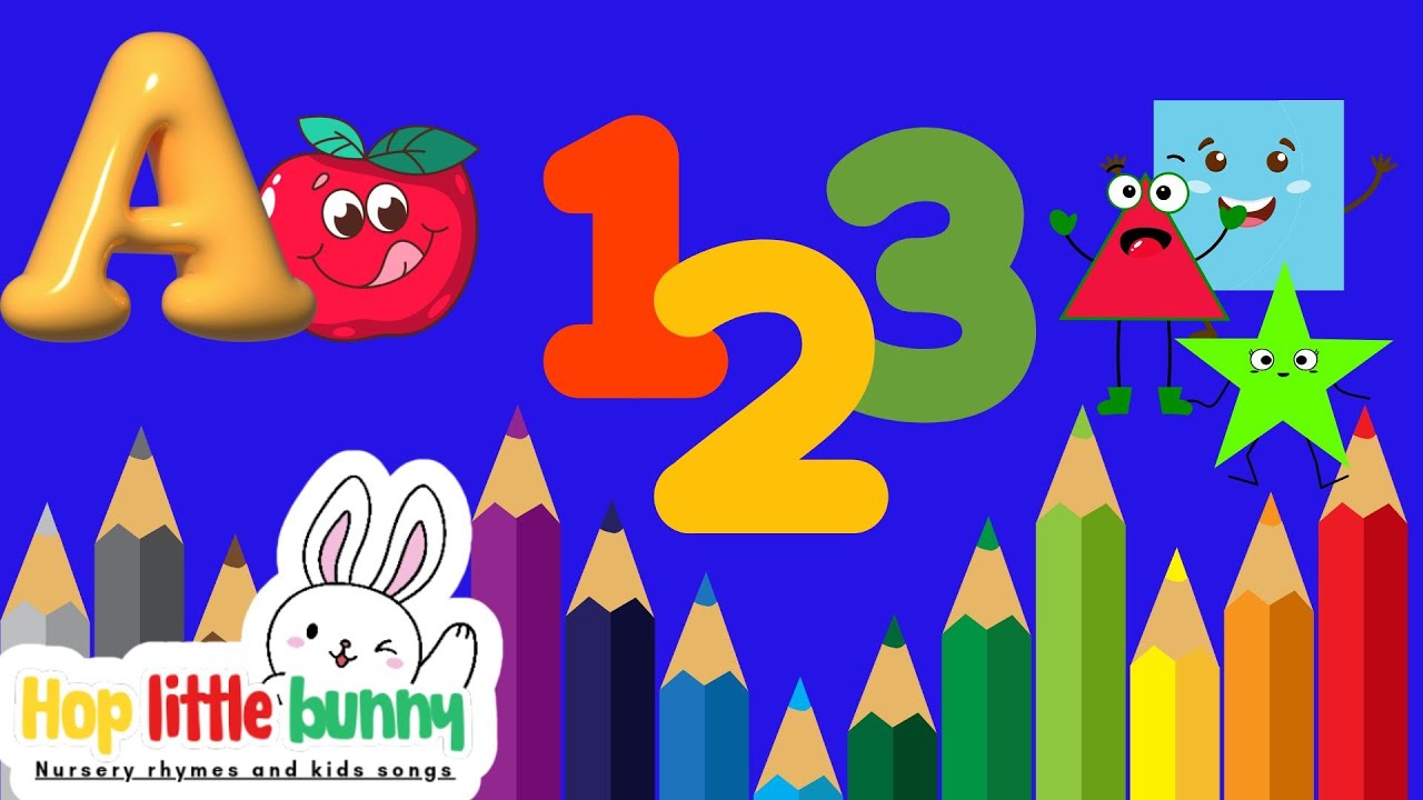 Abc phonic chant|Learn numbers, colors and shapes| Nursery rhymes for ...