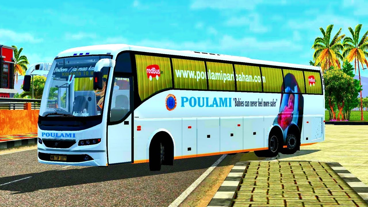 POULAMI TRAVELS VOLVO B11R SEMI-SLEEPER LIVERY FOR BUSSID ! - YouTube