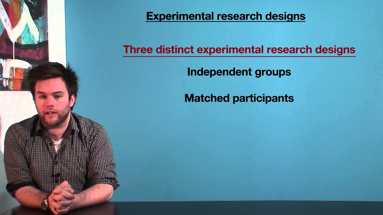 VCE Psychology - Experimental Research Designs - YouTube