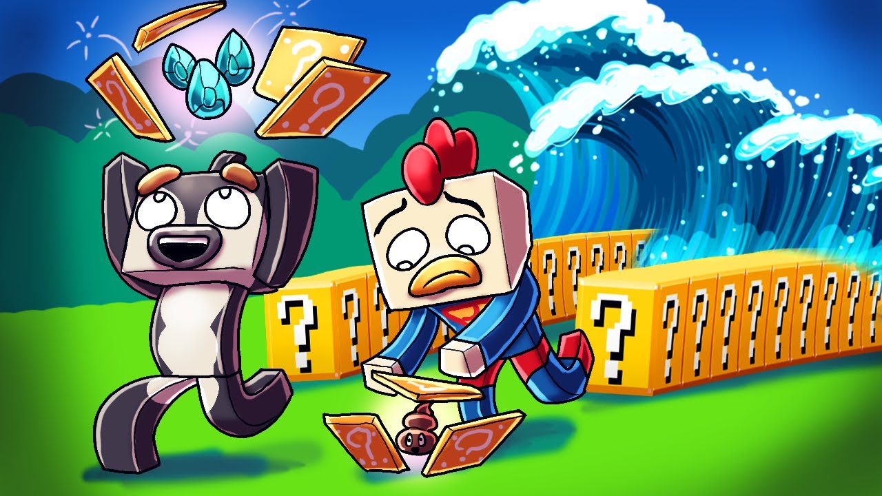 Minecraft | TSUNAMI LUCKY BLOCK RACE CHALLENGE - Tsunami Destroys City ...