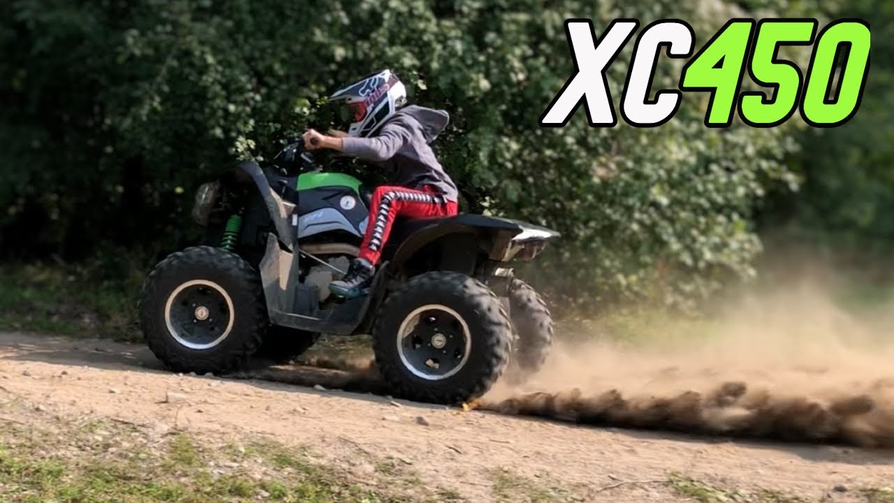 Arctic Cat XC450 wheelies, drifting, burnouts & trail riding - YouTube