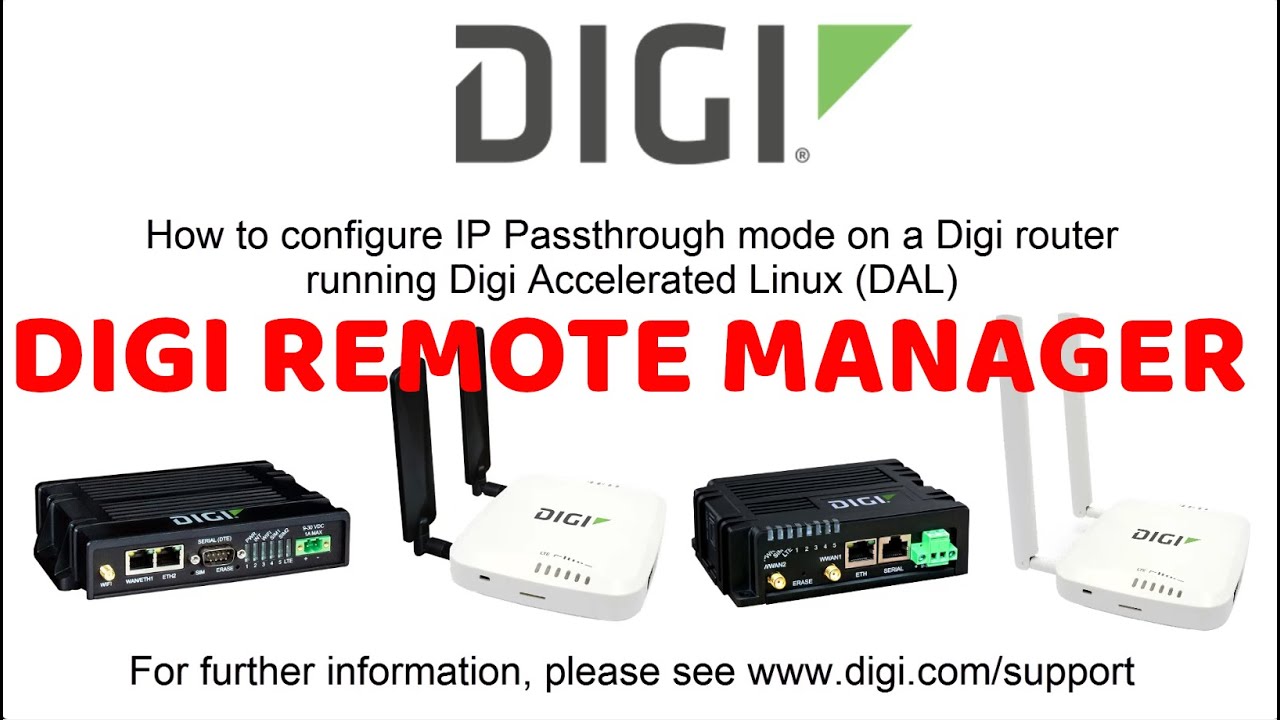 Configure IP Passthrough on a Digi Accelerated Linux IX or TX Router using Digi Remote Manager ...