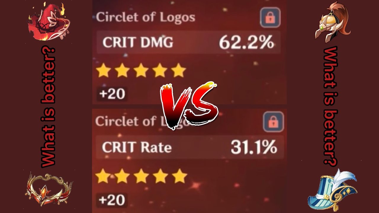 CRIT DMG vs. CRIT Rate circlet| Genshin Impact - YouTube
