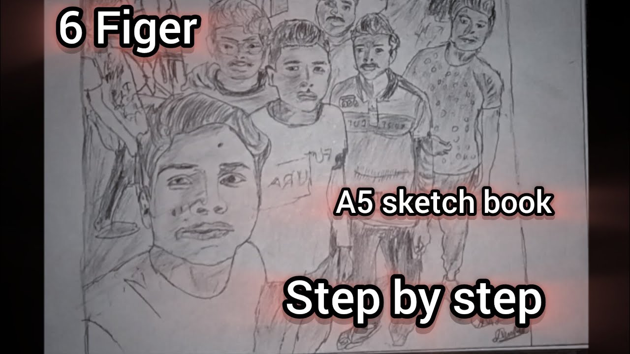 6 Figure ki drawing portrait face pencil sketch 💯 experience #viral ...