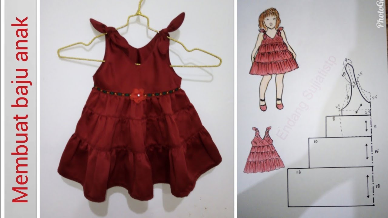 Gaun anak part-1 (membuat pola) //How to make a child's dress pattern ...