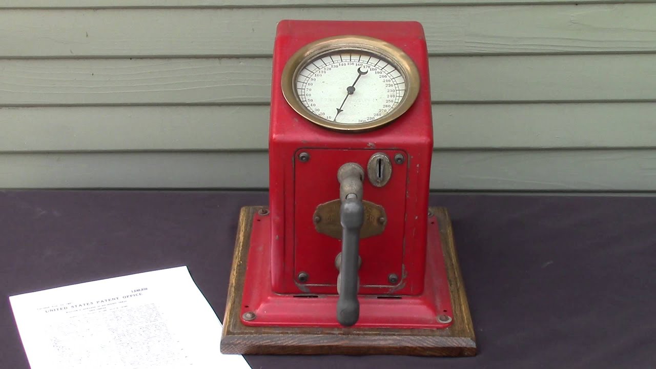 1920s Antique EDWARDS Cast Iron Grip Test Strength 1c Trade Stimulator ...