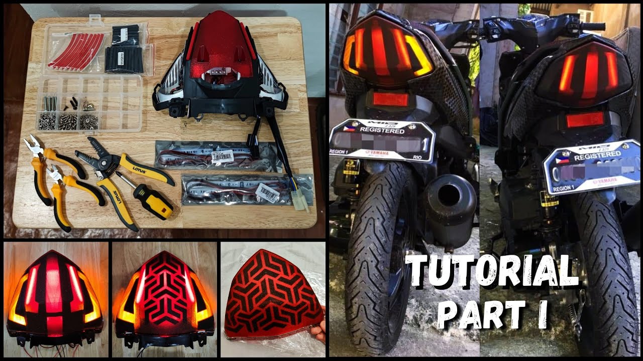 MIO I 125 Custom Tail Light TUTORIAL PART I - YouTube