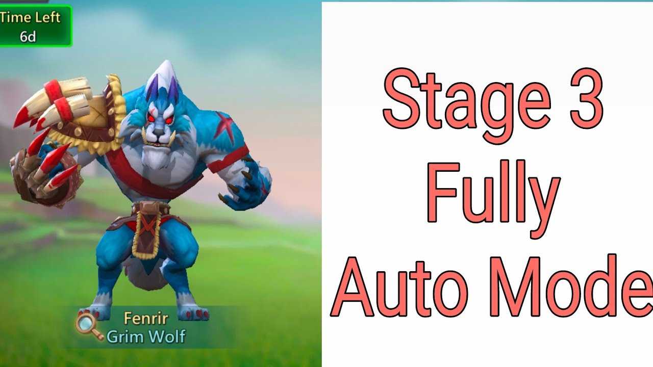 Lords Mobile Limited Change : Bloodlust Grim Wolf Fenrir Stage 3 Fully ...