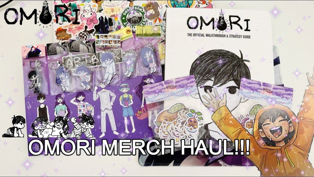 OMORI MERCH HAUL AND UNBOXING!!! (omori walkthrough, art book + more ...