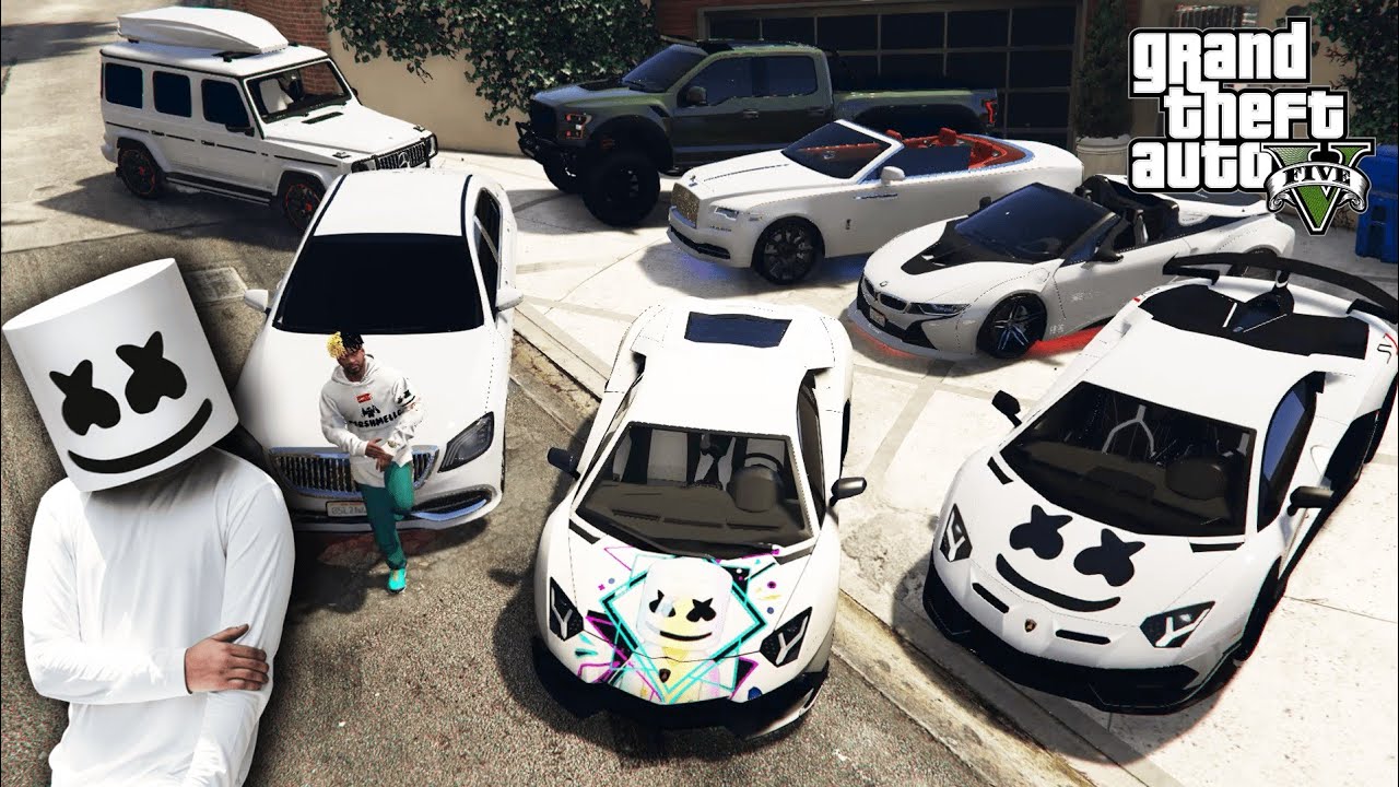 GTA 5 - Stealing Marshmello's Luxury Cars with Franklin! (Real Life ...