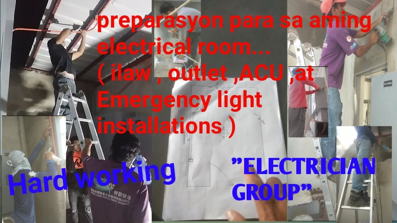 Preparasyon para sa aming electrical room (outlet ACU emergency light ...