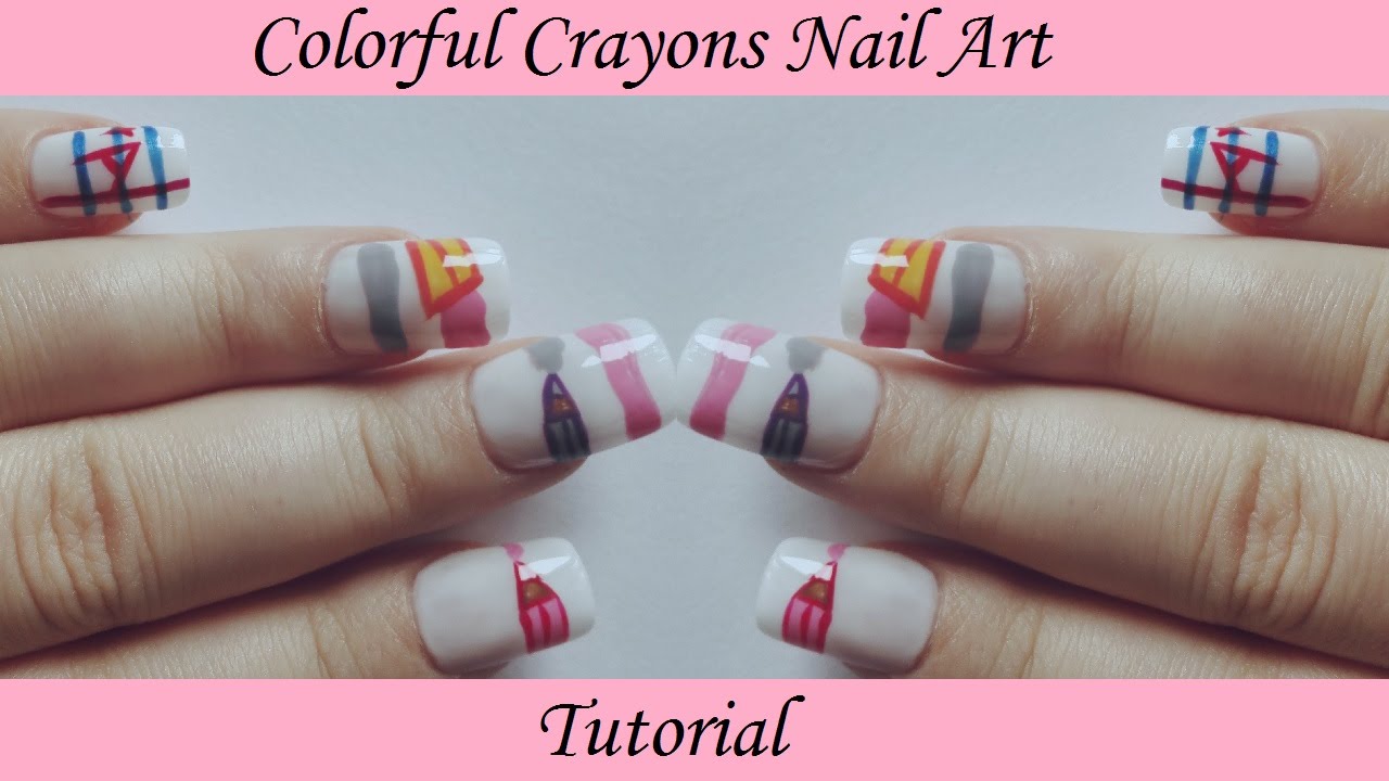 Colorful Crayons Nail Art Tutorial | Samantha Beauty - YouTube