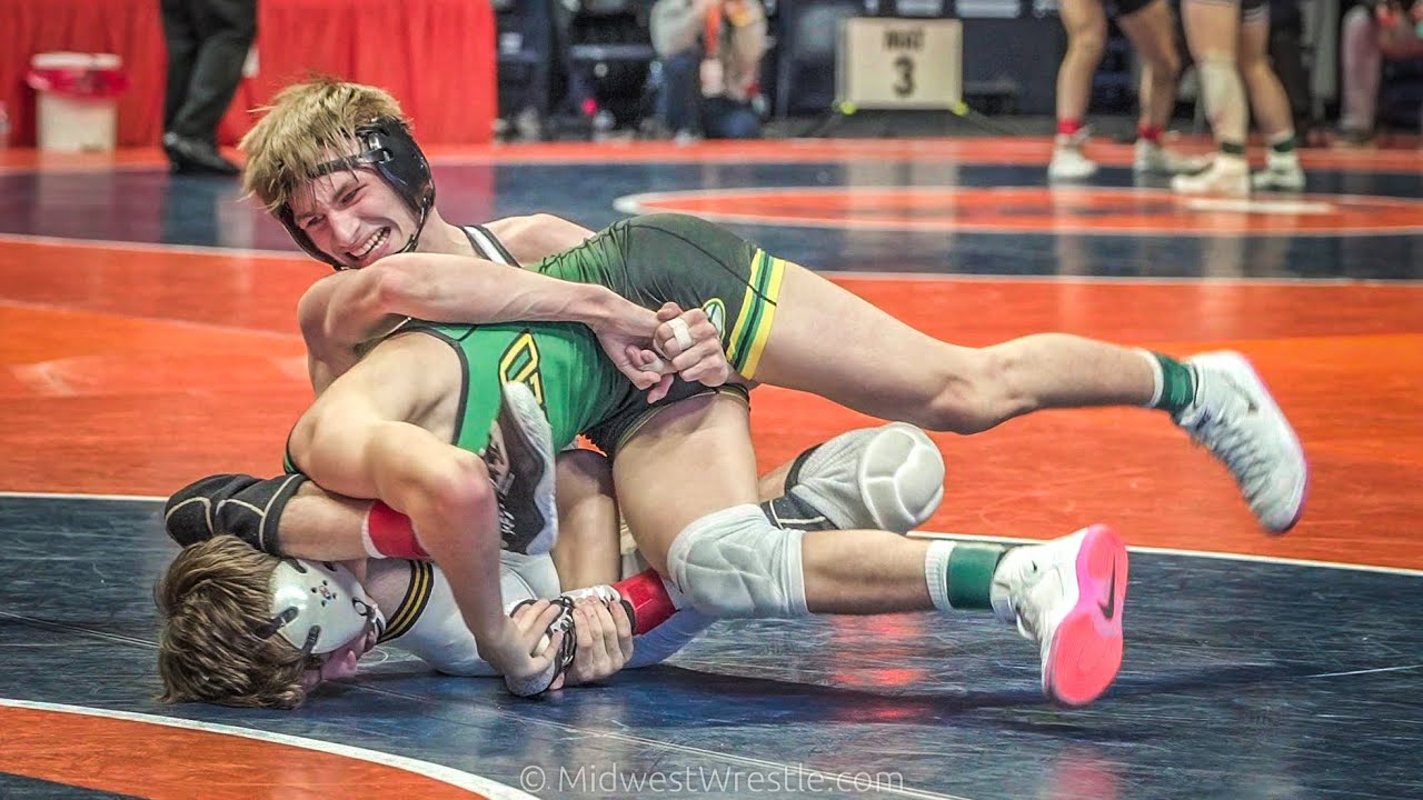 132 2A – Zachary Montez {G} of Geneseo IL vs. Caden Muselman {R} of Oak ...