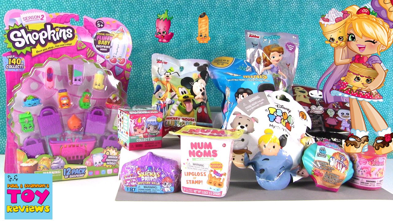 Disney Shopkins Tsum Tsum Num Noms Splashlings Blind Bag Fun ...
