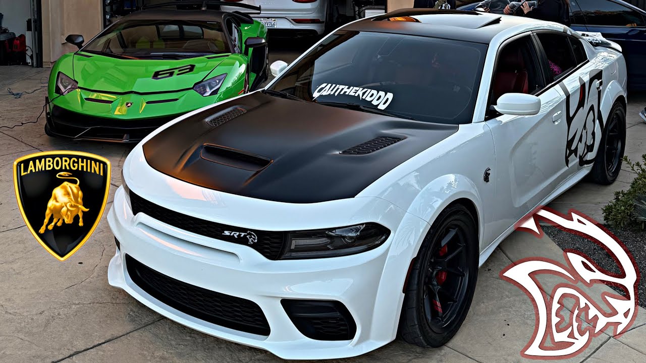 LAMBORGHINI SVJ VS 1000HP HELLCAT REDEYE NIGHTTIME DRIVE POV - YouTube