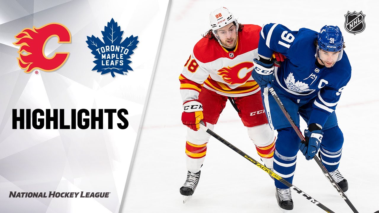 Flames @ Maple Leafs 2/22/21 | NHL Highlights - YouTube