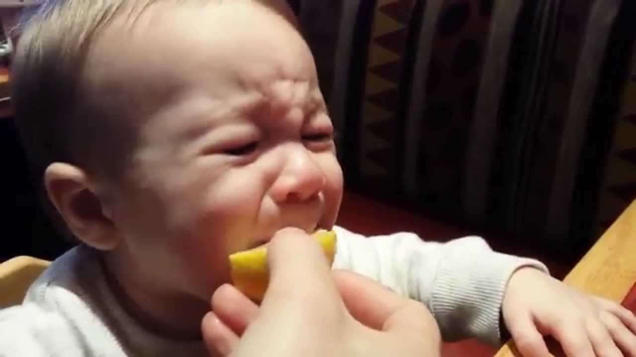 Cute Baby's Funny Sour Lemon Face! - YouTube