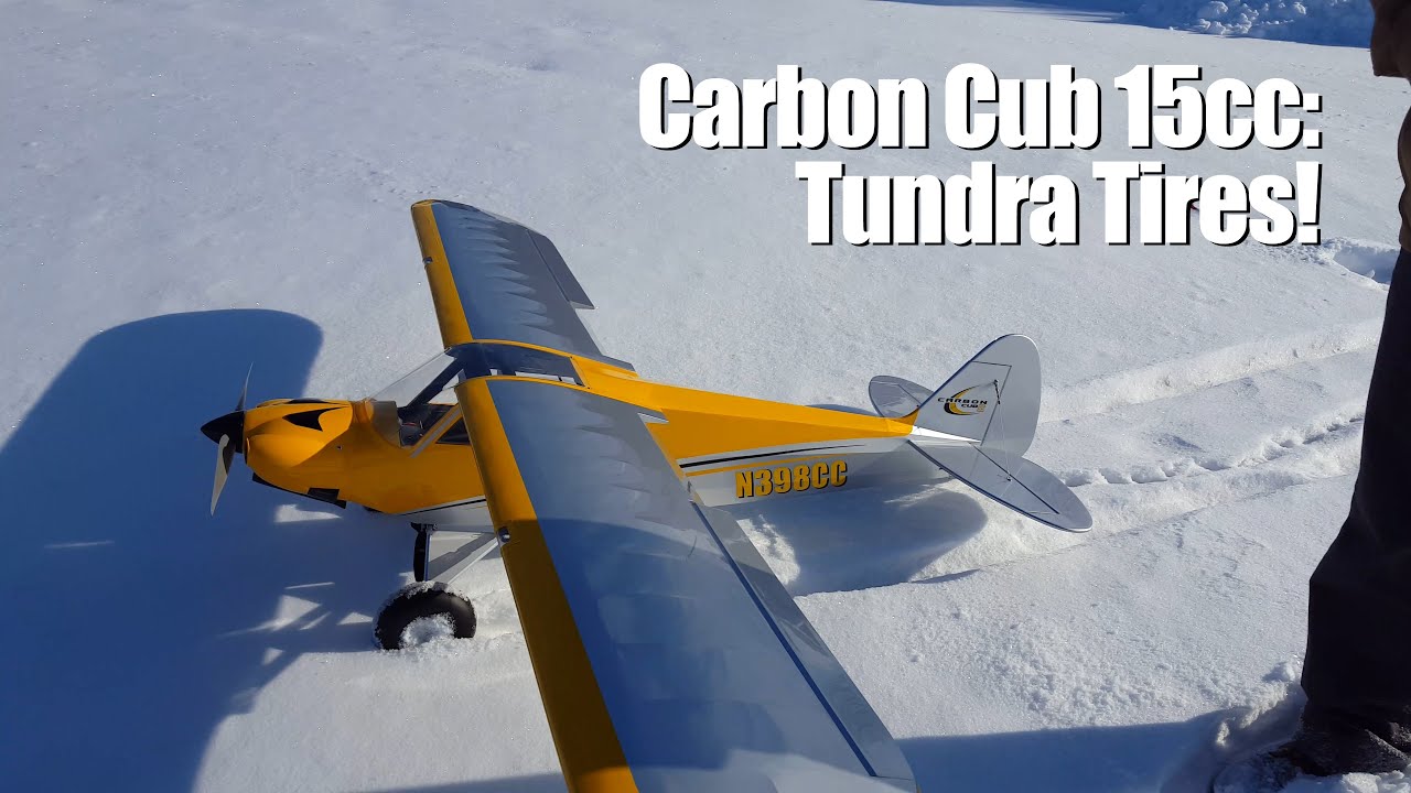 Hangar 9 Carbon Cub 15cc: Tundra Tires! - YouTube