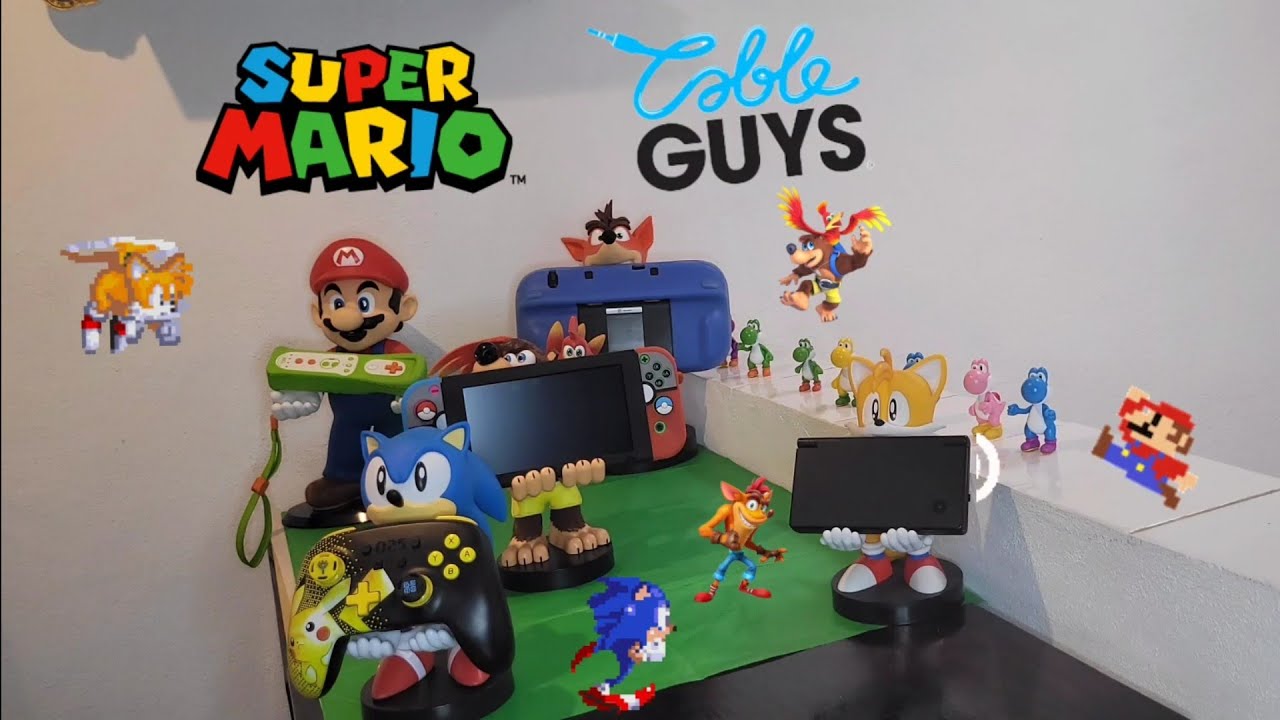 Unboxing Soportes Cable Guys- Tails y Super Mario-Mario Mario - YouTube