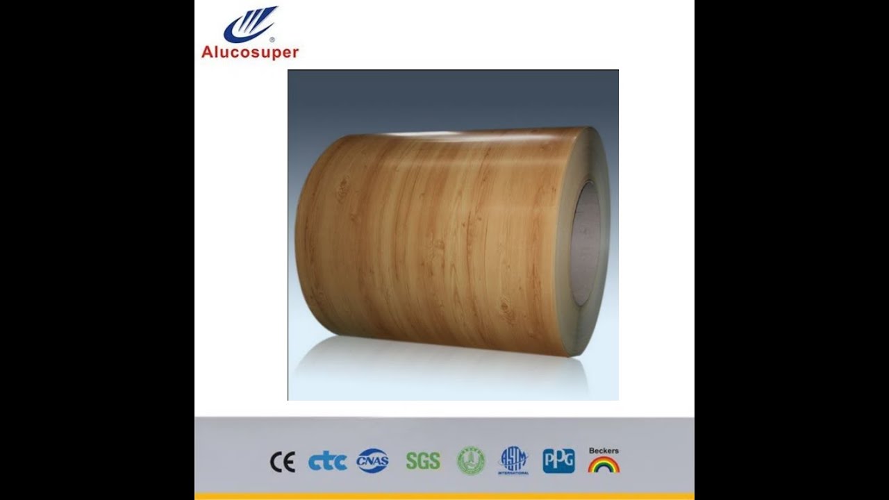wood pattern color coated aluminum coil - YouTube