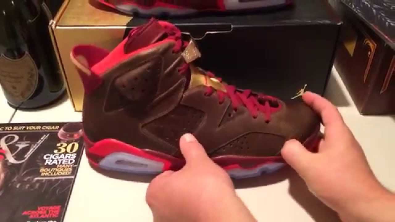 ShoeZeum Champagne And Cigar Air Jordan 6s - YouTube