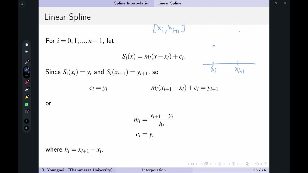 Interpolation: 14 Linear Splines - YouTube