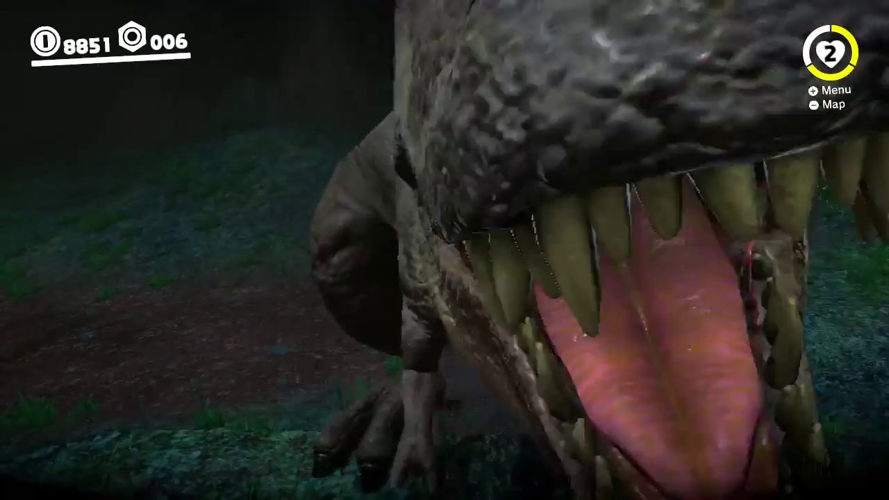 Having Fun With A T-Rex In Super Mario Odyssey - YouTube