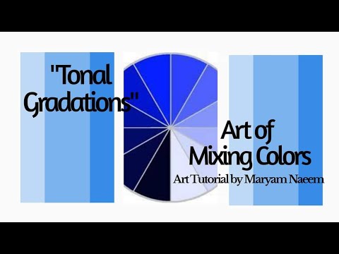 Blue Tonal Gradations I Color Mixing Tutorial I Exercise 2 #blue #tonal ...