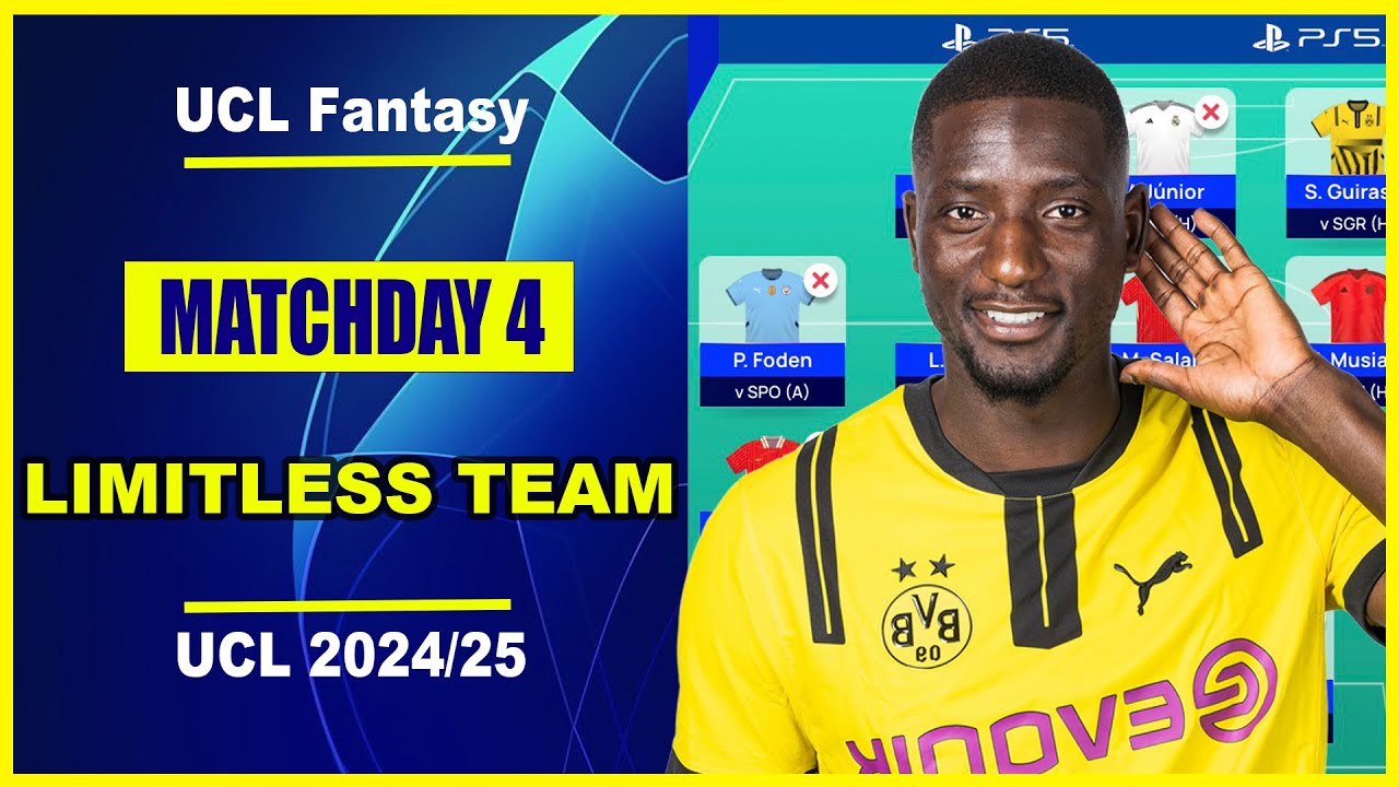 UCL Fantasy Matchday 4: BEST LIMITLESS TEAM | Champions League Fantasy Tips 2024/25 - YouTube