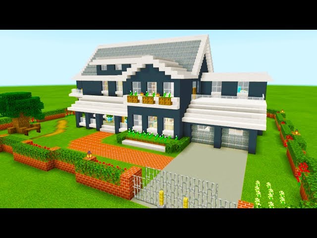 Minecraft Tutorial How To Make A Modern Suburban House 1 How To Build